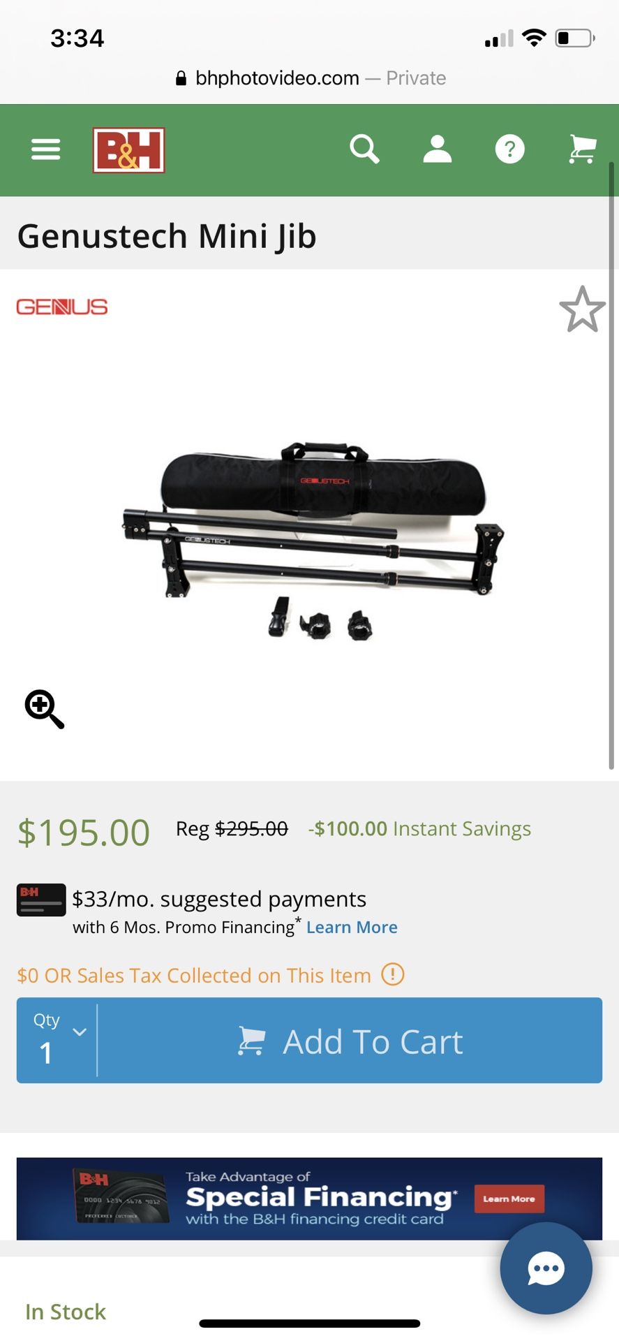 Genustech Mini Jib for Sale in Hillsboro, OR - OfferUp