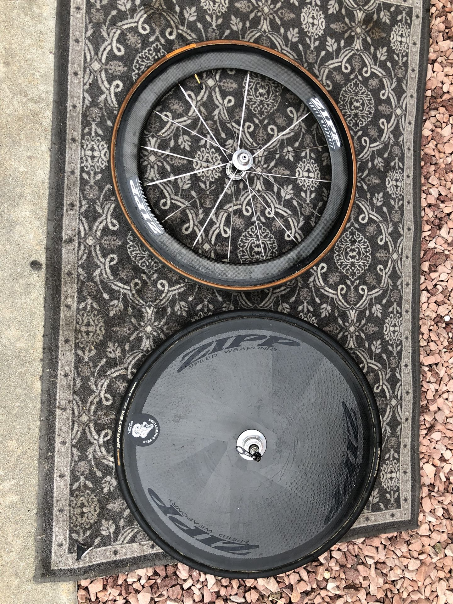 650c Zipp Carbon Wheel Set Disk Track/gears for Sale in San Diego, CA ...