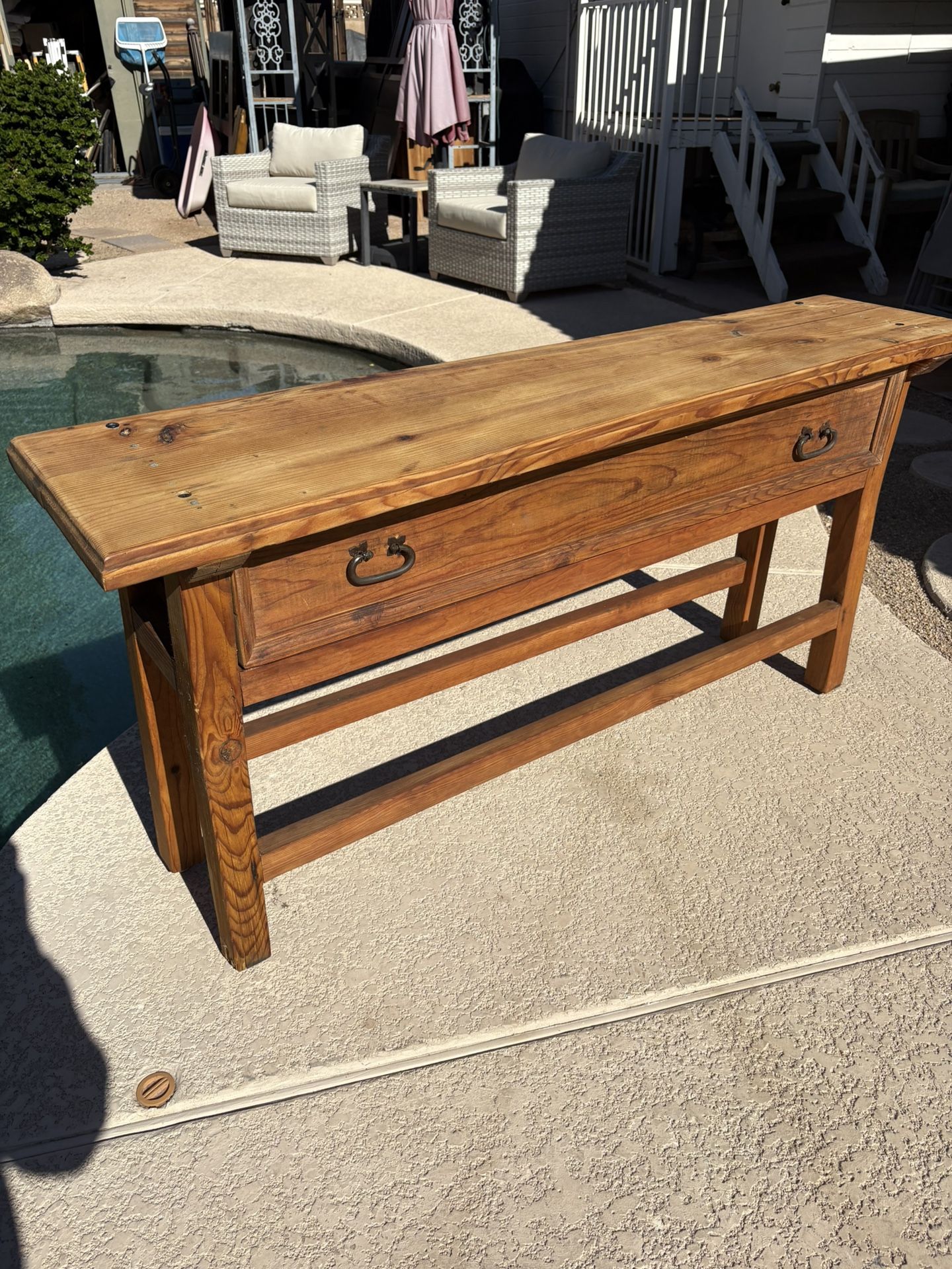 Rustic Wood Console Table for Sale in Phoenix, AZ - OfferUp