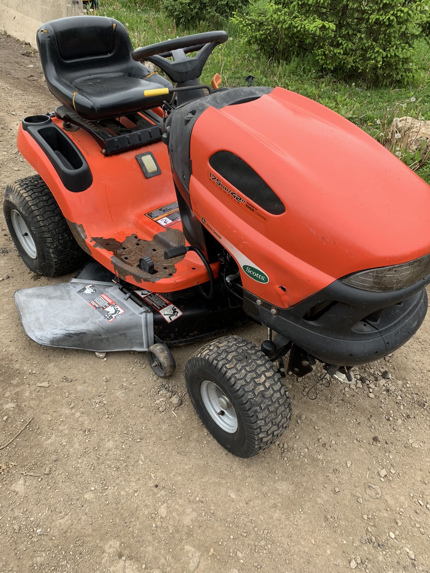 Scott’s John Deere hydro automatic riding mower tractor FOR PARTS OR ...