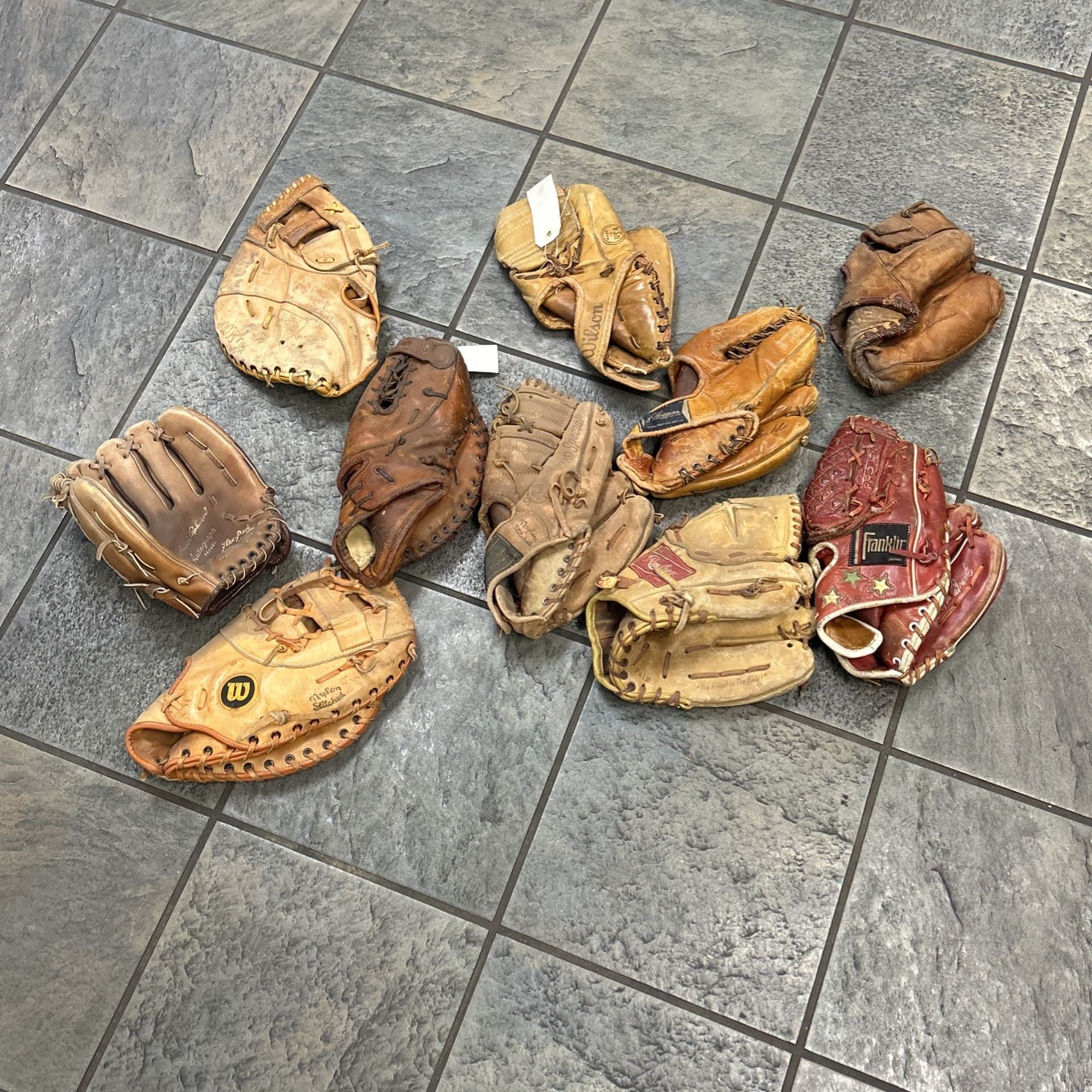 Vintage Antique Baseball Glove Lot Of 10 Mitt for Sale in Kent, WA ...