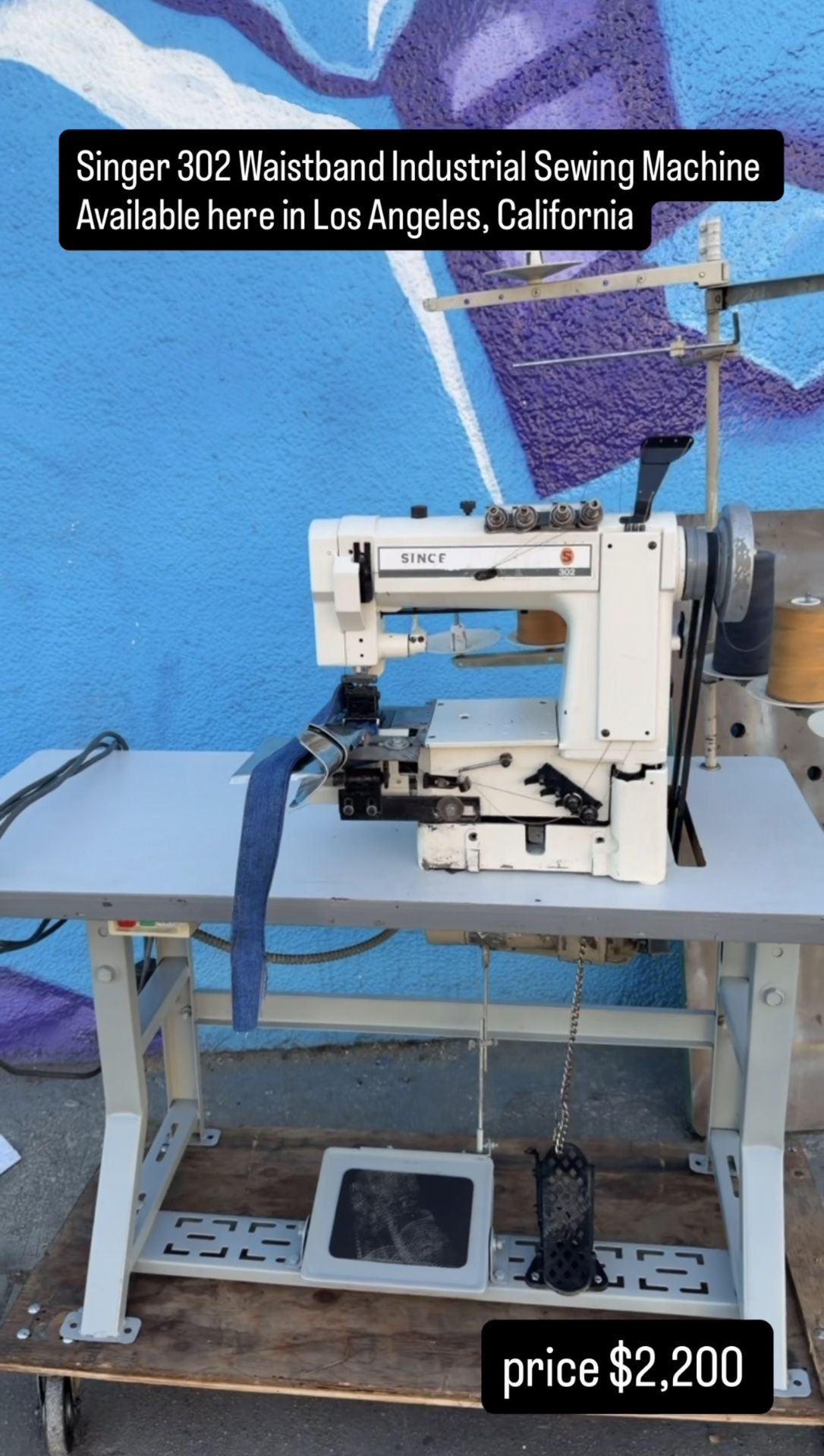 Industrial sewing machine Singer 302 Waistband Industrial Sewing ...