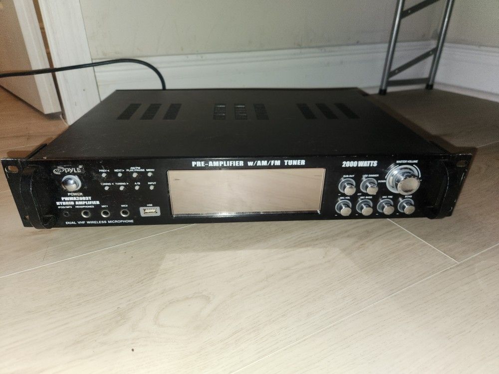 Pyle Pro 3000 Watts Rack Mount AM/FM Receiver w/Built-In DVD/MP3/USB ...
