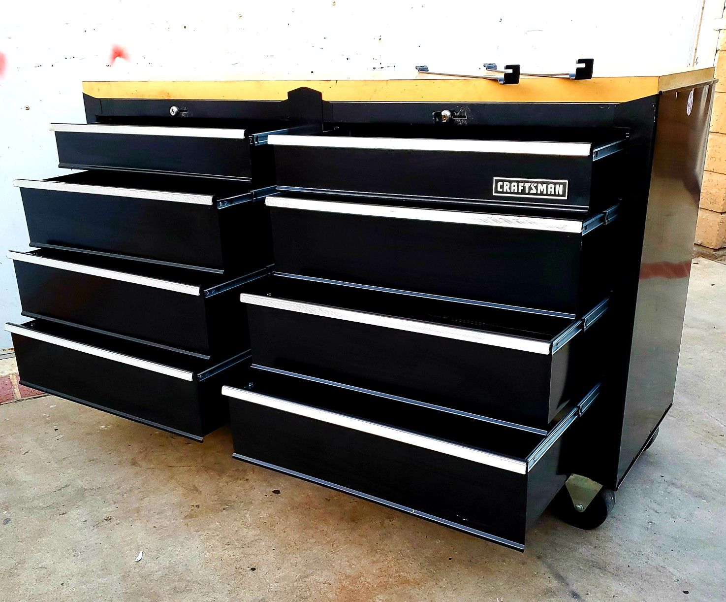 CRAFTSMAN BALL BEARING TOOLBOX Work Bench Cart Tool box Chest Heavy ...