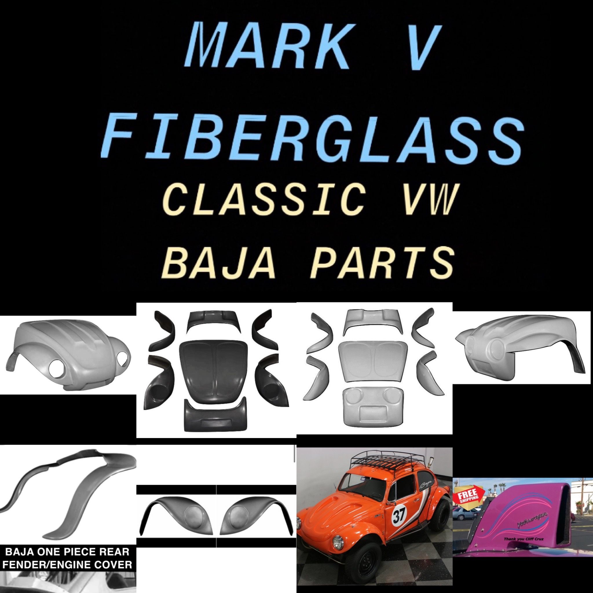 CLASSIC VW BAJA PARTS, Baja Kits, One Piece Front Ends, Fenders, Engine ...
