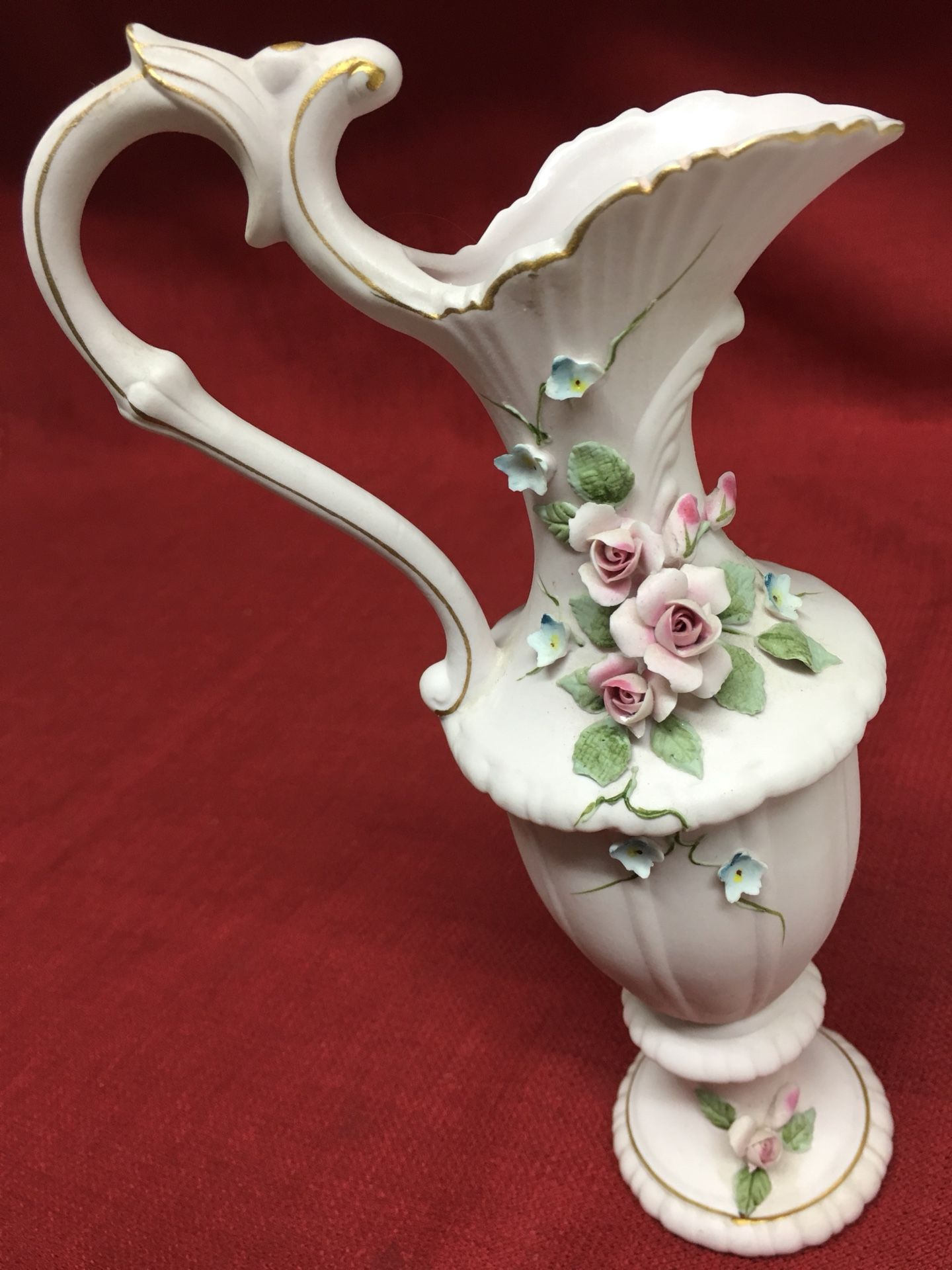 Lefton China Bud Vase w Handle Pink Roses 24K Gold Tim #1773 for Sale ...