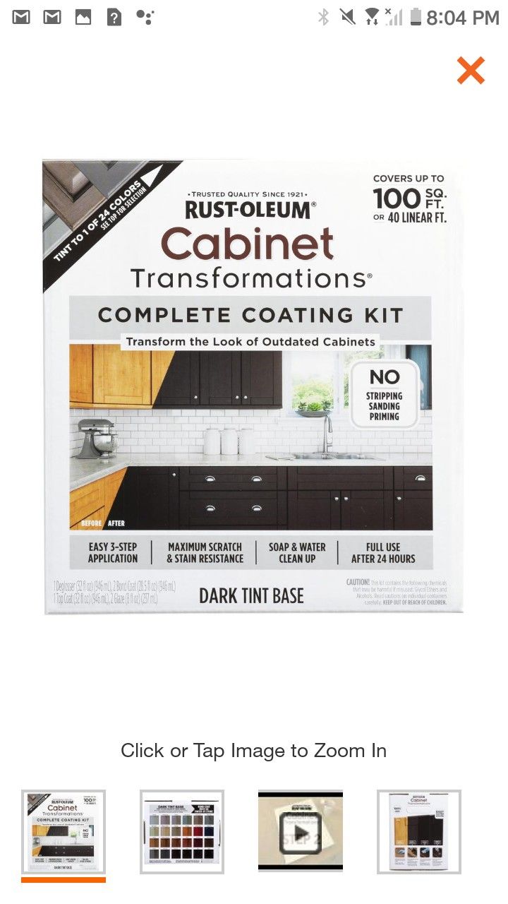 Rust-Oleum Cabinet Transformations complete coating kit for Sale in ...