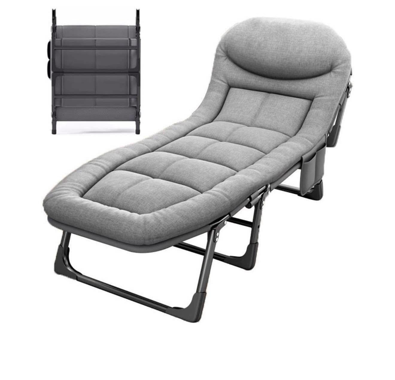 Camping Cots for Adults with 6 Adjustable Positions Portable Folding ...