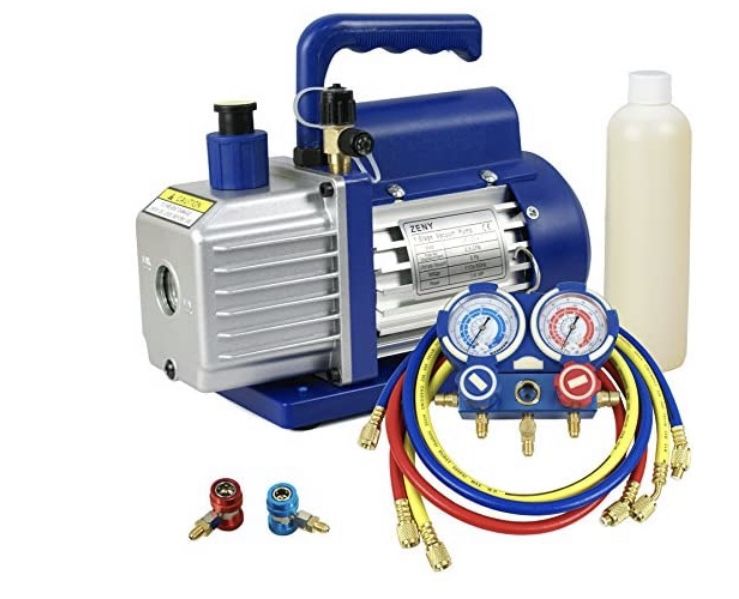 3.5CFM Single-Stage Rotary Vane Vacuum Pump for HVAC/Auto AC ...