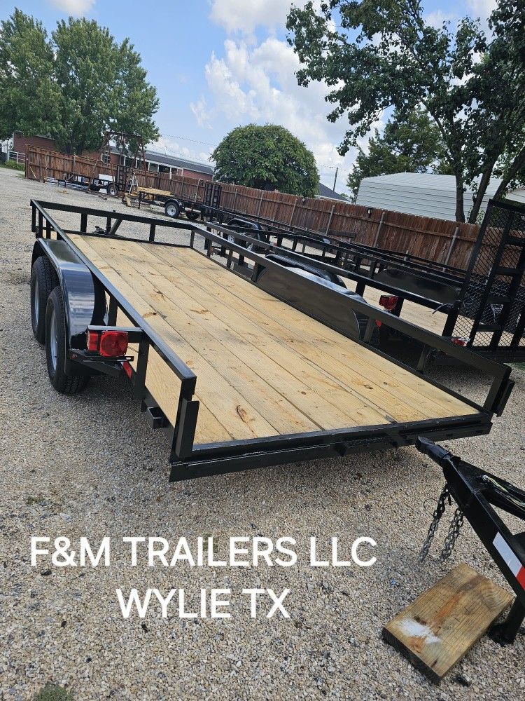2025 16x76 Angle Trailer With Brakes C&M Brand $2450 Con Frenos, Traila ...