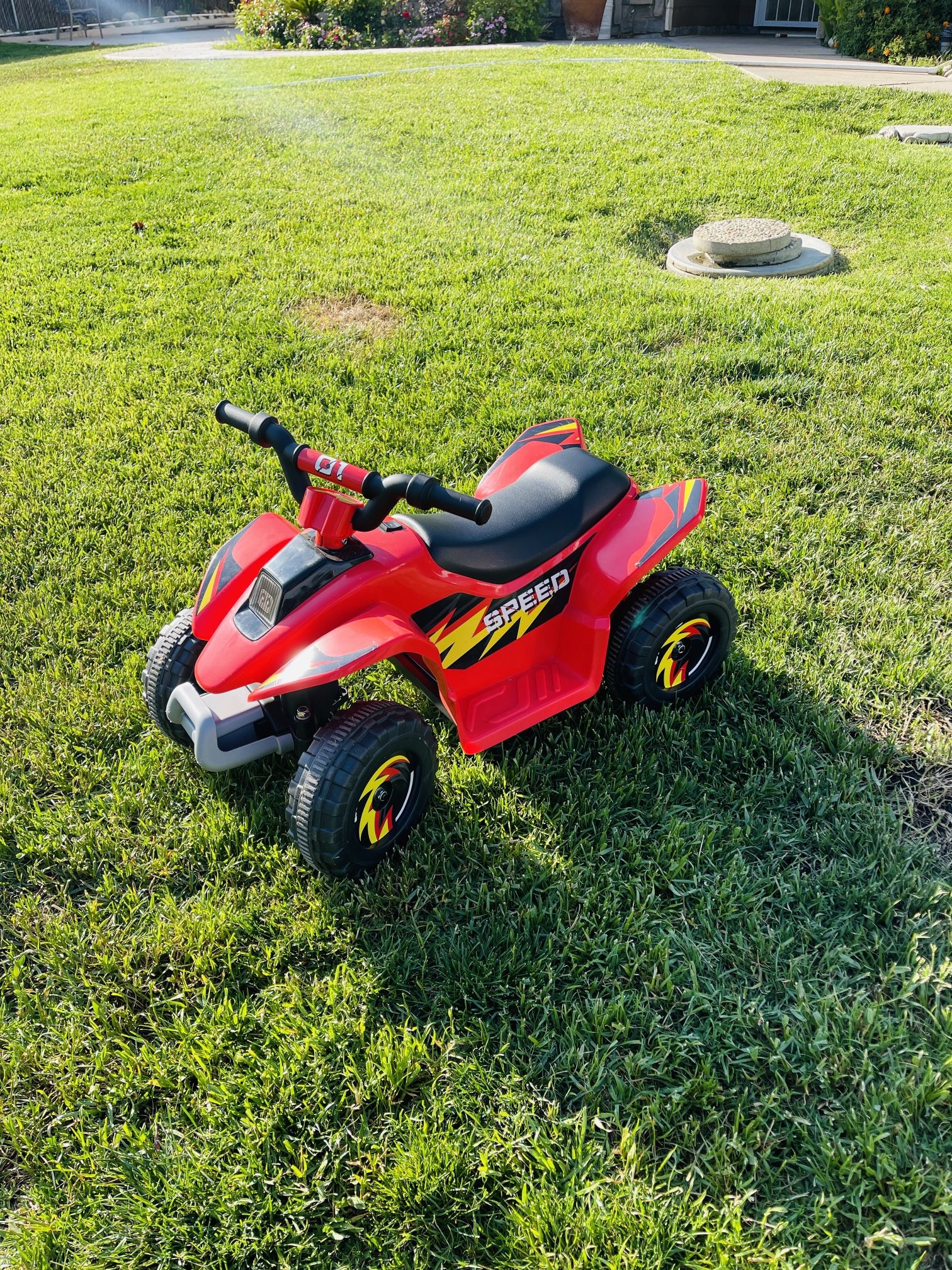 HONEY JOY Ride On ATV, 6V Mini Off-Road Battery Powered Motorized Quad ...