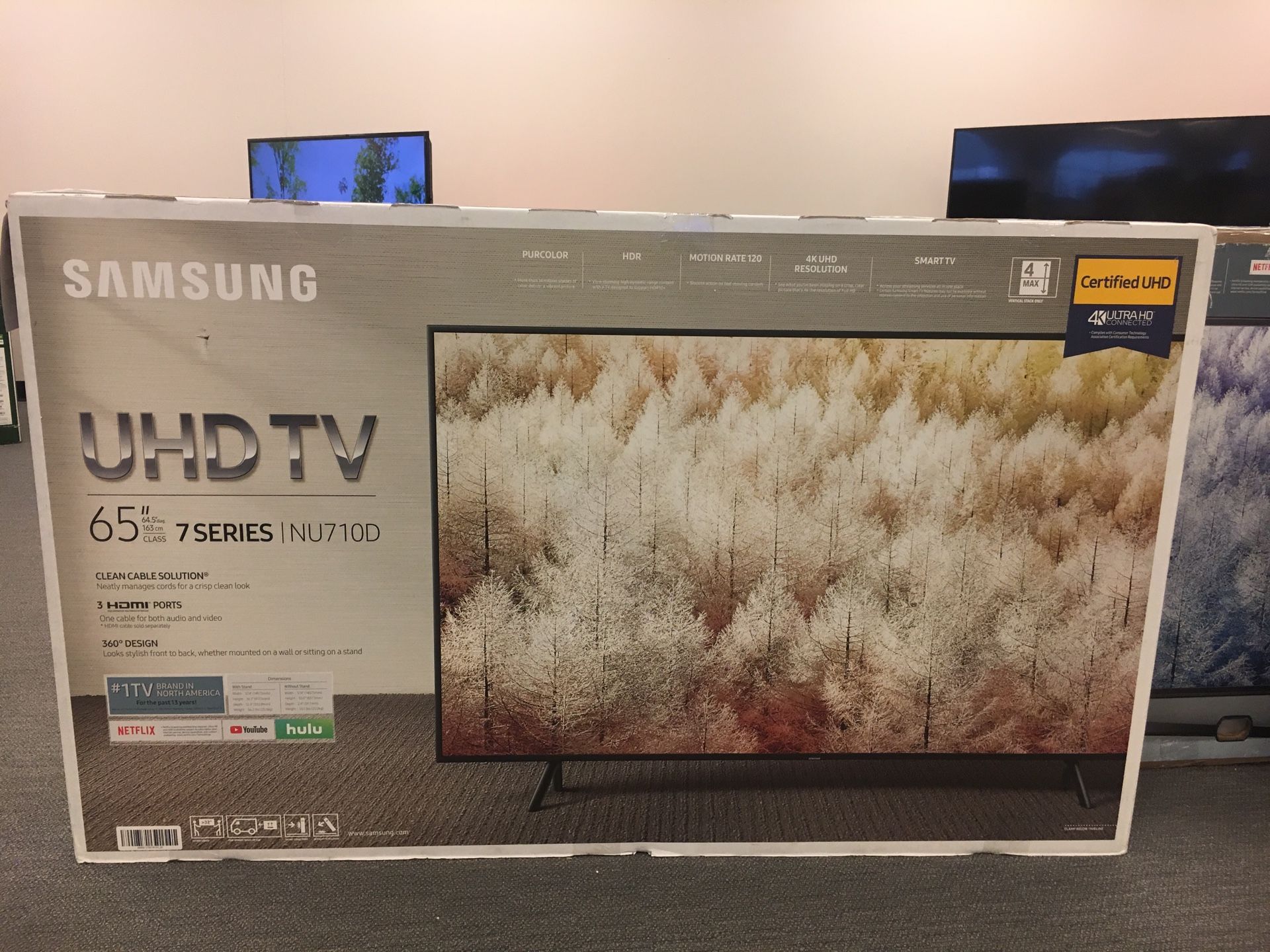 Samsung UHD TV 65” 4K Smart 7 series/ NU710D for Sale in Schaumburg, IL ...