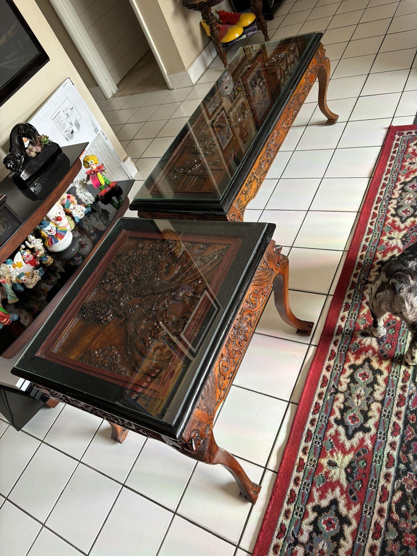 SET OF FOUR Antique Asian Motif Carved Tables for Sale in Las Vegas, NV ...