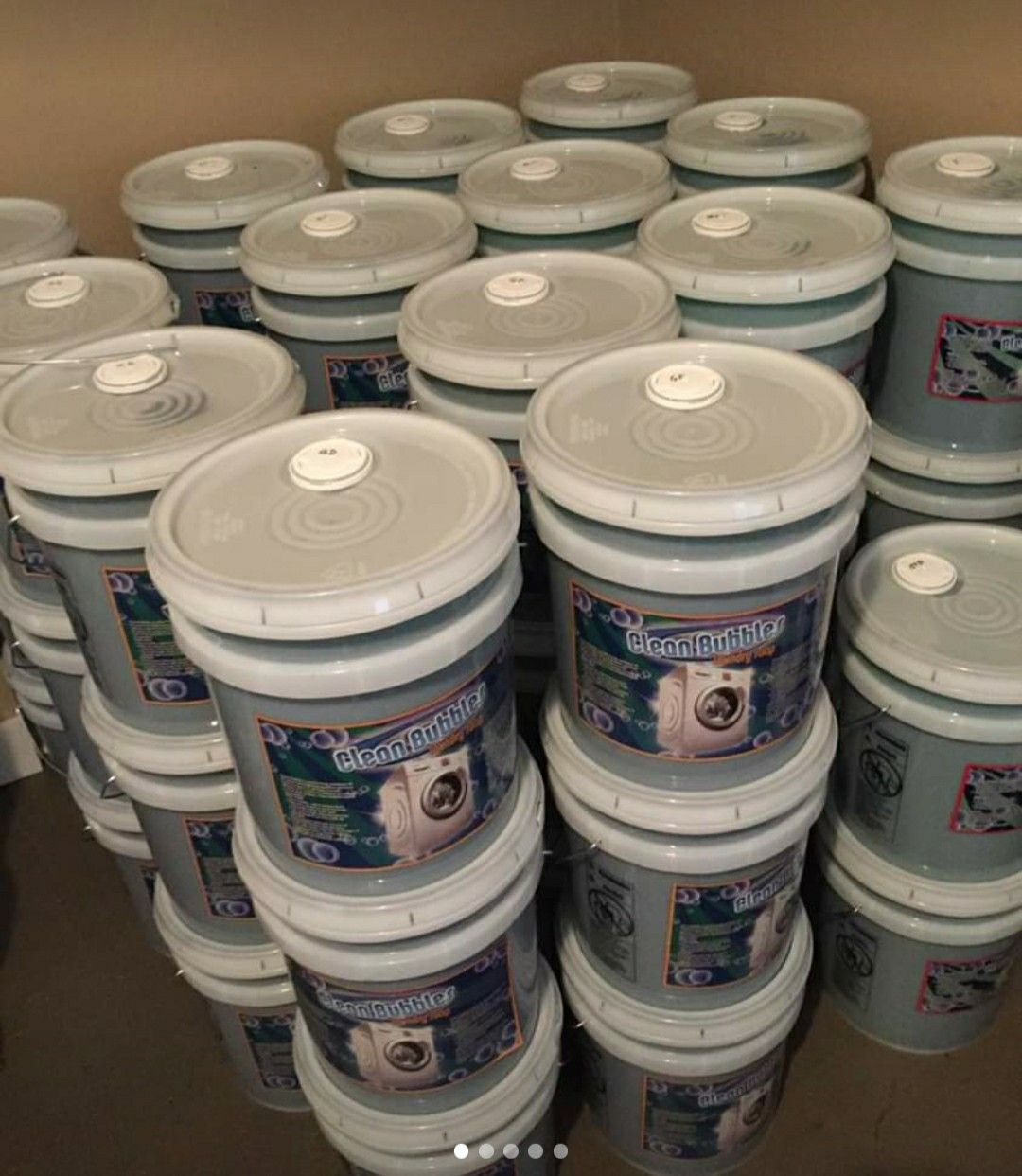 5 gallon buckets of Laundry detergent, fabric softener, dish soap ...