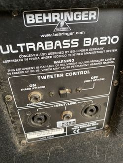 Behringer Ultrabass Ba 210 Bass Cabinet | Cabinets Matttroy
