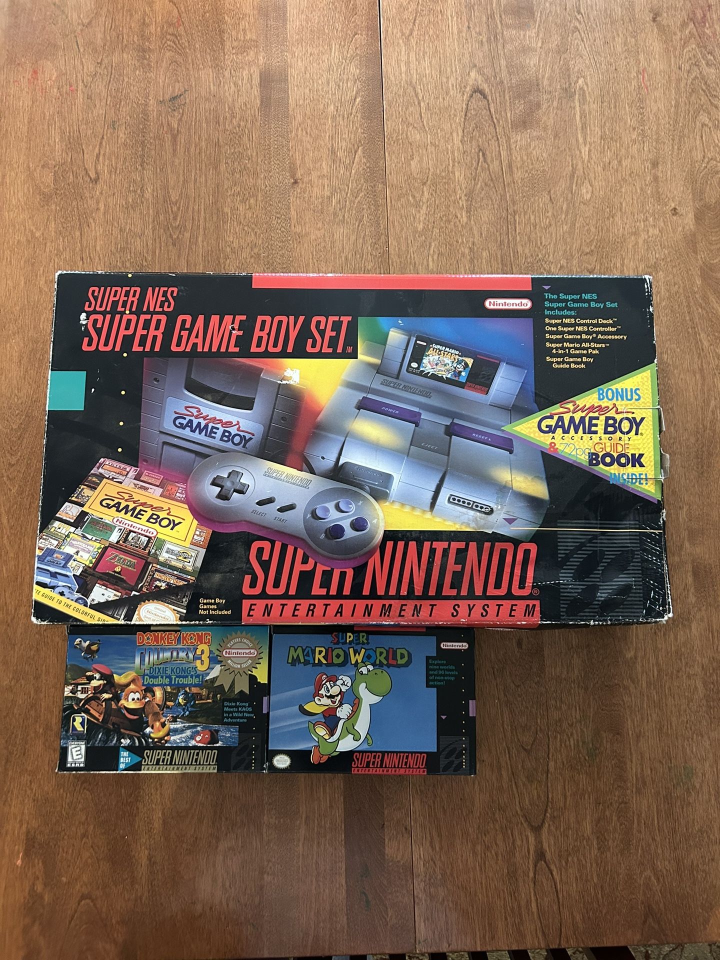 RARE Super NES Super Game Boy Set *Original Mint Condition* X3 Games ...