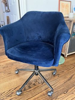 Declan Navy Blue Velvet Upholstered Office Chair 95 OBO for Sale in San Diego CA OfferUp