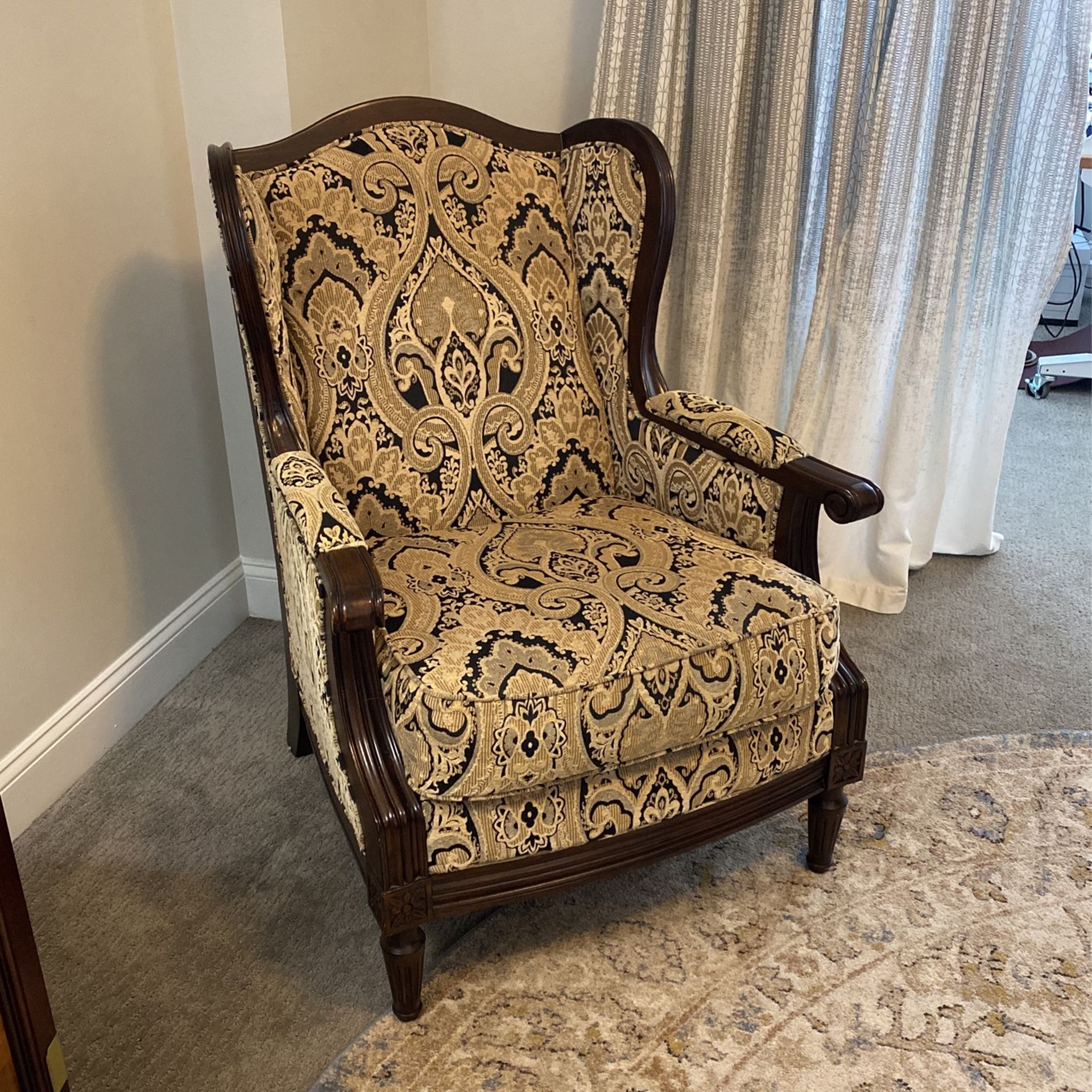 Wingback Damask Armchair for Sale in Charlotte, NC - OfferUp