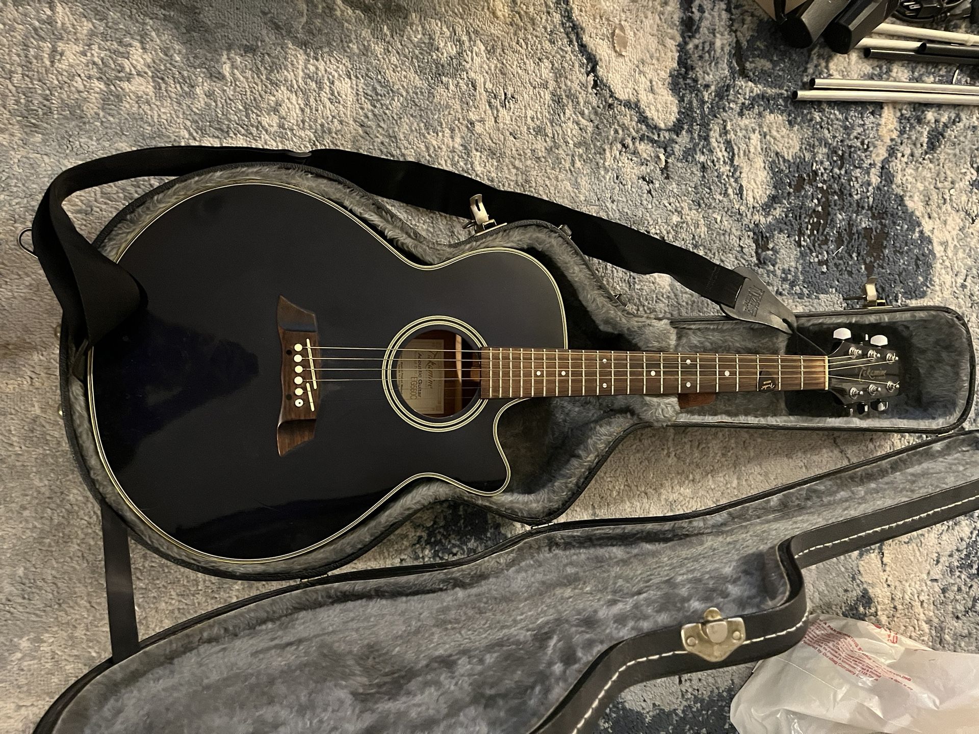 Takamine G-Series EG560C Acoustic Electric Guitar - Blue With TKL Case ...