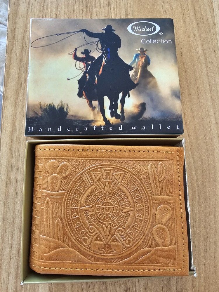 Handcrafted Leather Wallet with Aztec Design for Sale in Chula Vista ...
