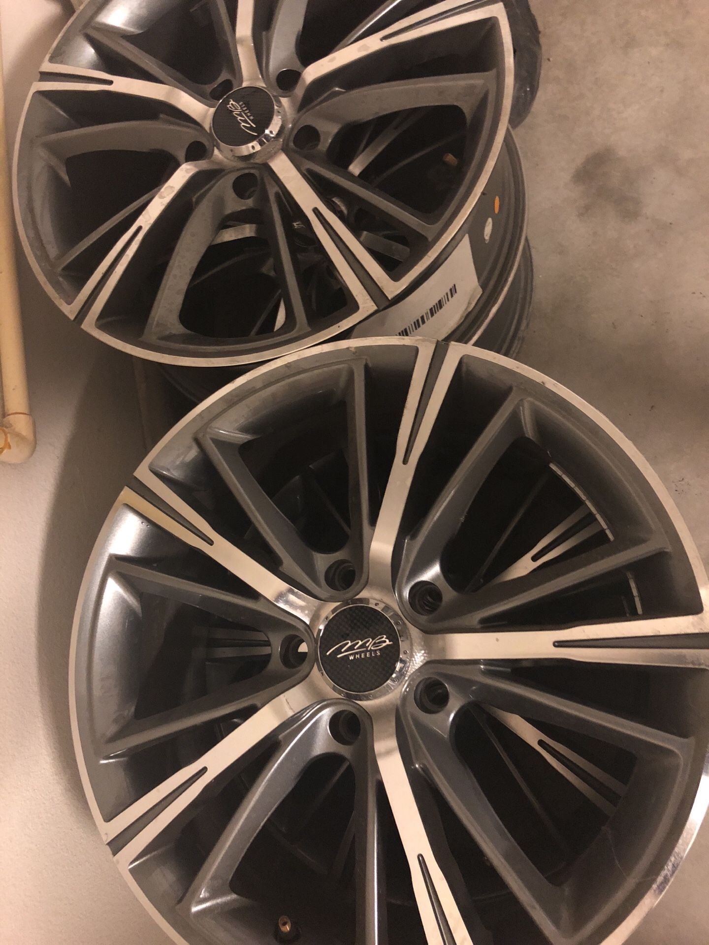 MB Wheels Optima Matte Black Machined Face 17x7 5x114.30 40 BKMTMS for ...