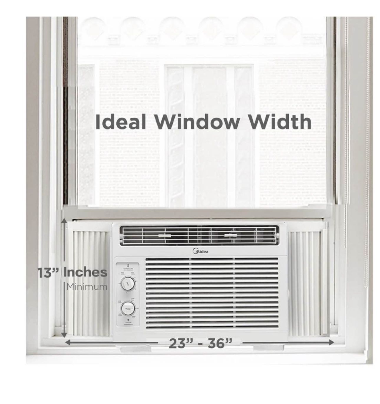 5,000 BTU 150 Sq ft Mechanical Window Air Conditioner, White ...