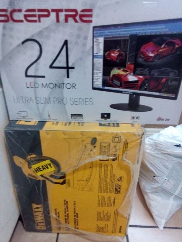 24 inch game monitor and a d welt electrical Saw $250 For Everything ...