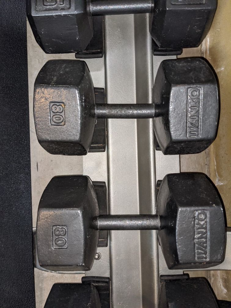 Ivanko 80 lbs dumbbell set (pair) for Sale in Norfolk, VA - OfferUp