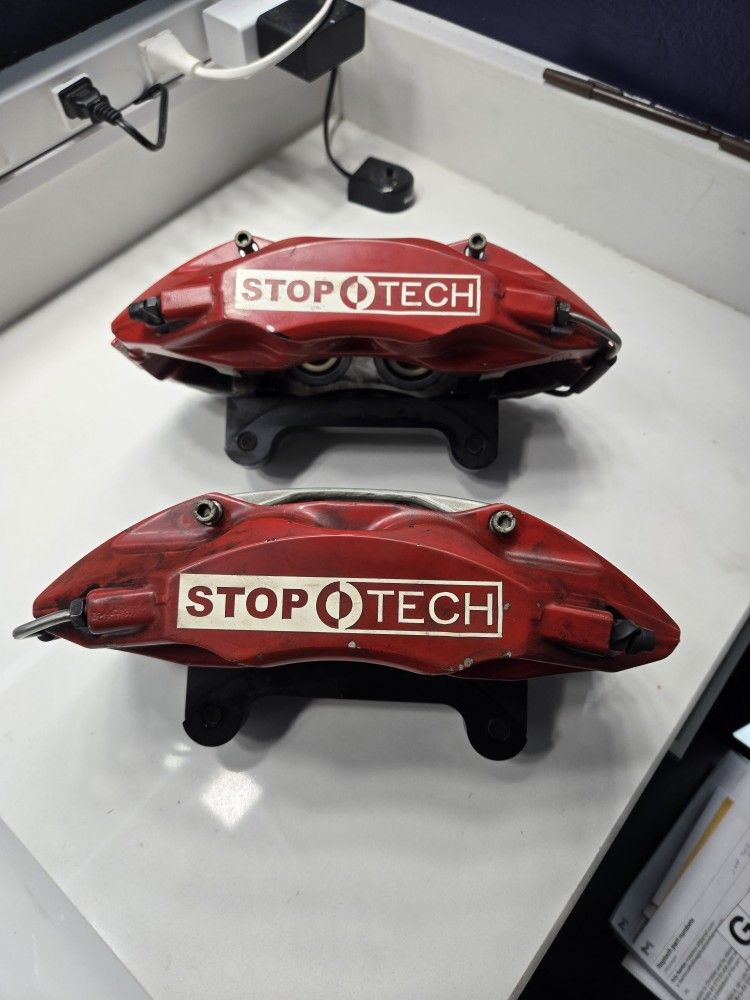 STOPTECH BIG BRAKE KIT ST-40 FRONT LEFT AND RIGHT 4 PISTON CALIPER ONLY ...