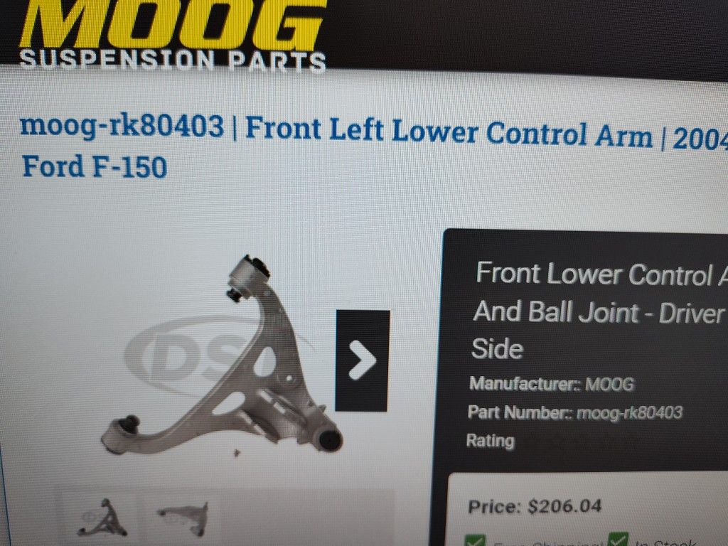 MOOG Suspension Control Arm & Ball Joint for Sale in Merced, CA - OfferUp