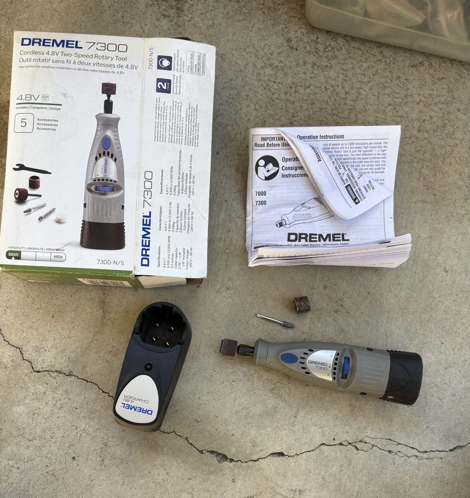 Dremel 7300-N/5 4.8V Mini Mite Cordless Rotary Tool for Sale in ...