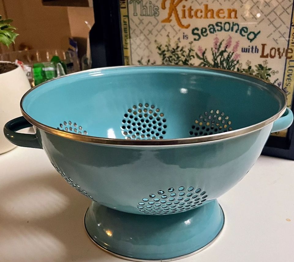 Turquoise Teal 11” PIONEER WOMAN “Flea Market” Enamel on Steel 5 qt ...