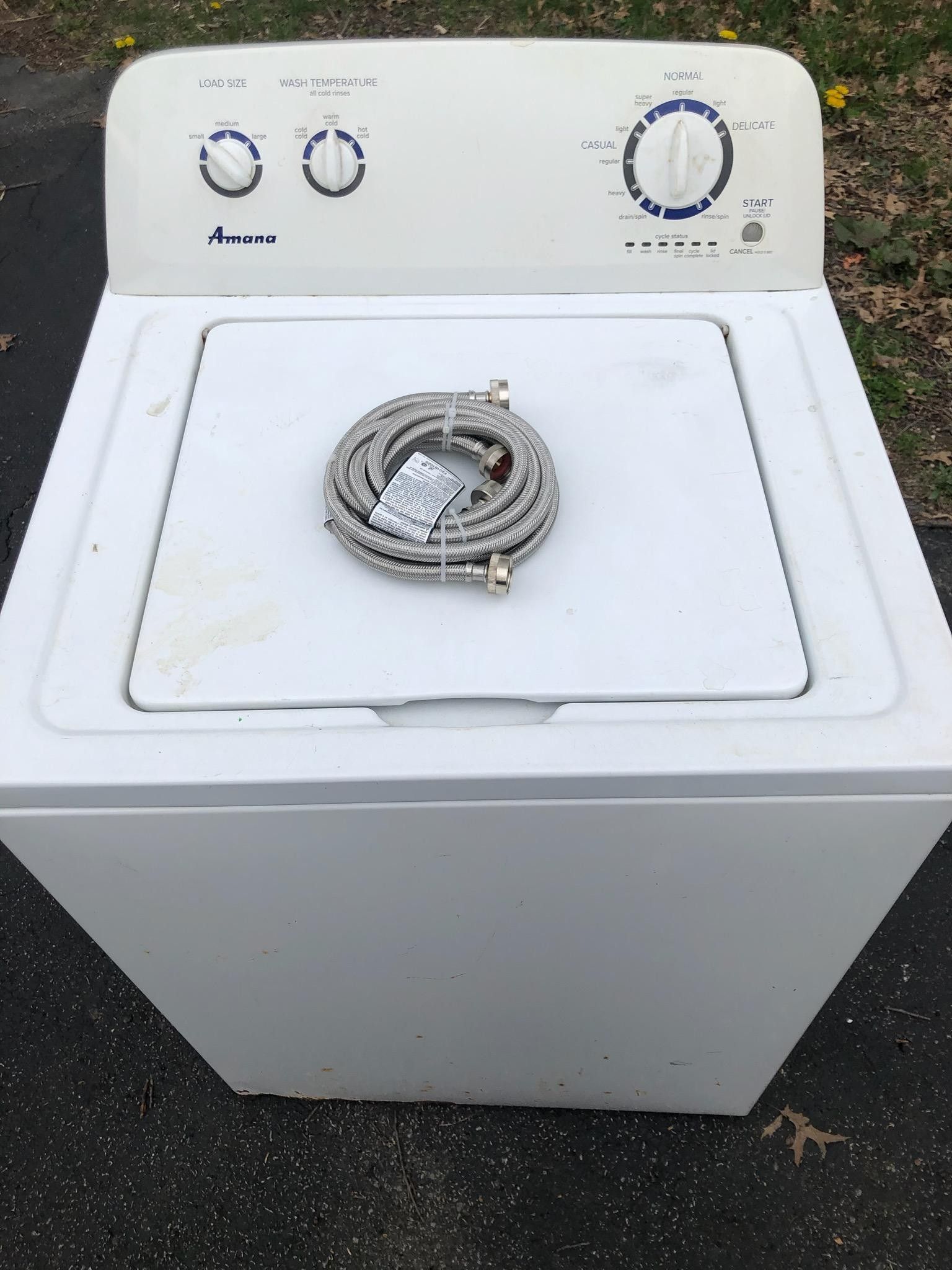 Amana washing machine with stainless steel hoses works great!!! Can ...