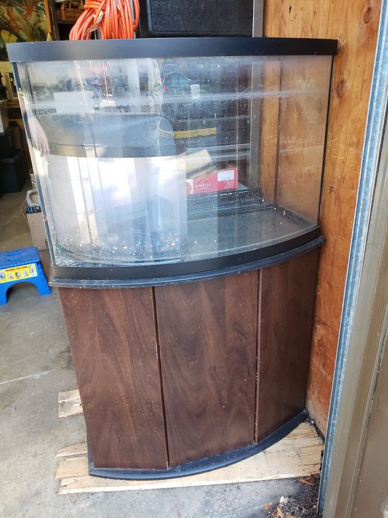 36 gallon bow front aquarium with lots of extras! for Sale in ...