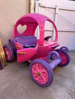 Disney Princess Cinderella 24V Ride-On Battery Powered Car Carriage ...