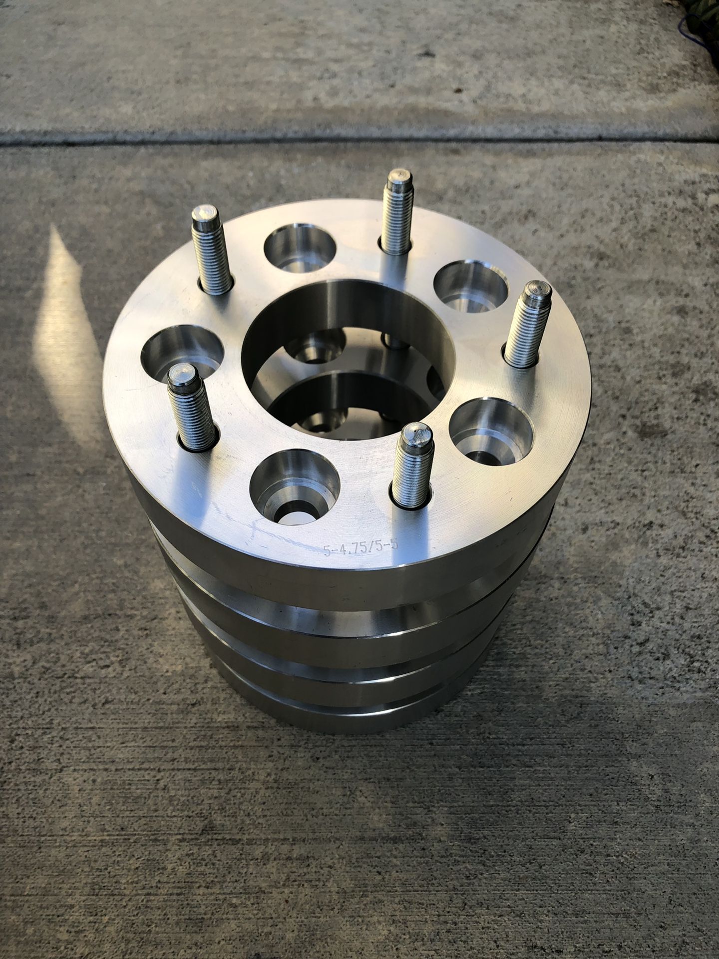 Billet Wheel Adapters 1.25” 5x4.75 to 5x5, 12x1.5 Studs, 4 Pcs for Sale ...