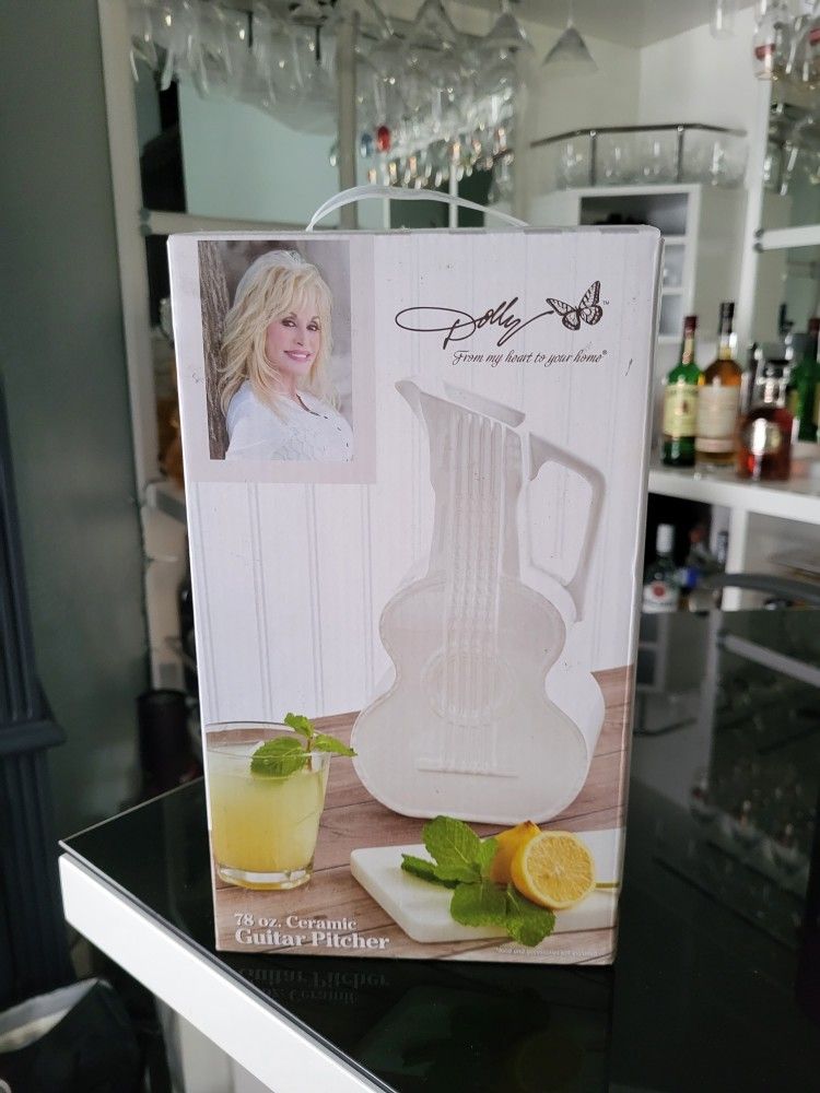 Ceramic Guitar Pitcher, Salt And Pepper Shaker, And Spoon Rest for Sale ...