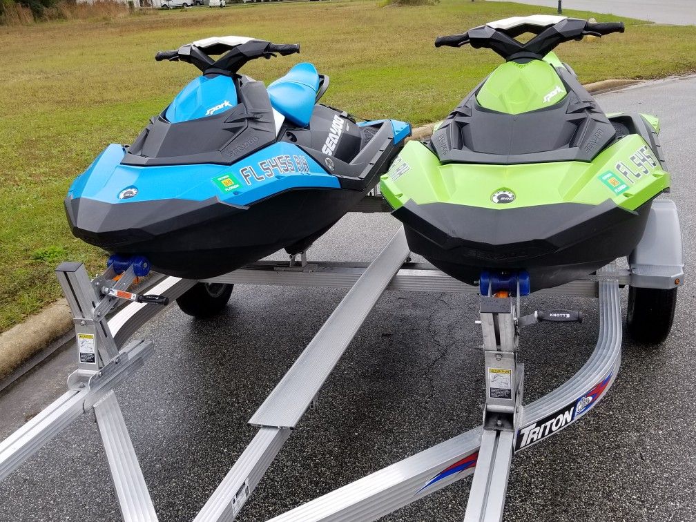 2 - 2017 SEA-DOO SPARK'S Rotax 900 HO ACE 2UP JET SKIS w/BRP and 2017 ...