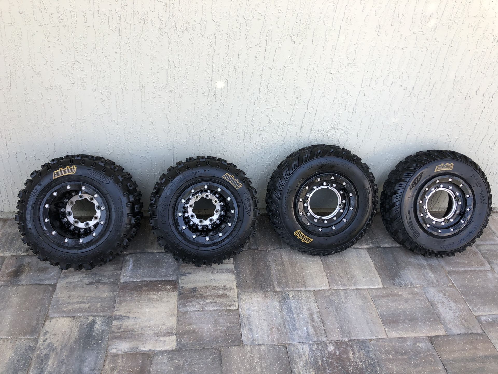 Yamaha Hiper CF1 Carbon Holeshot Rims Tires YFZ Raptor Banshee YFZ450 ...