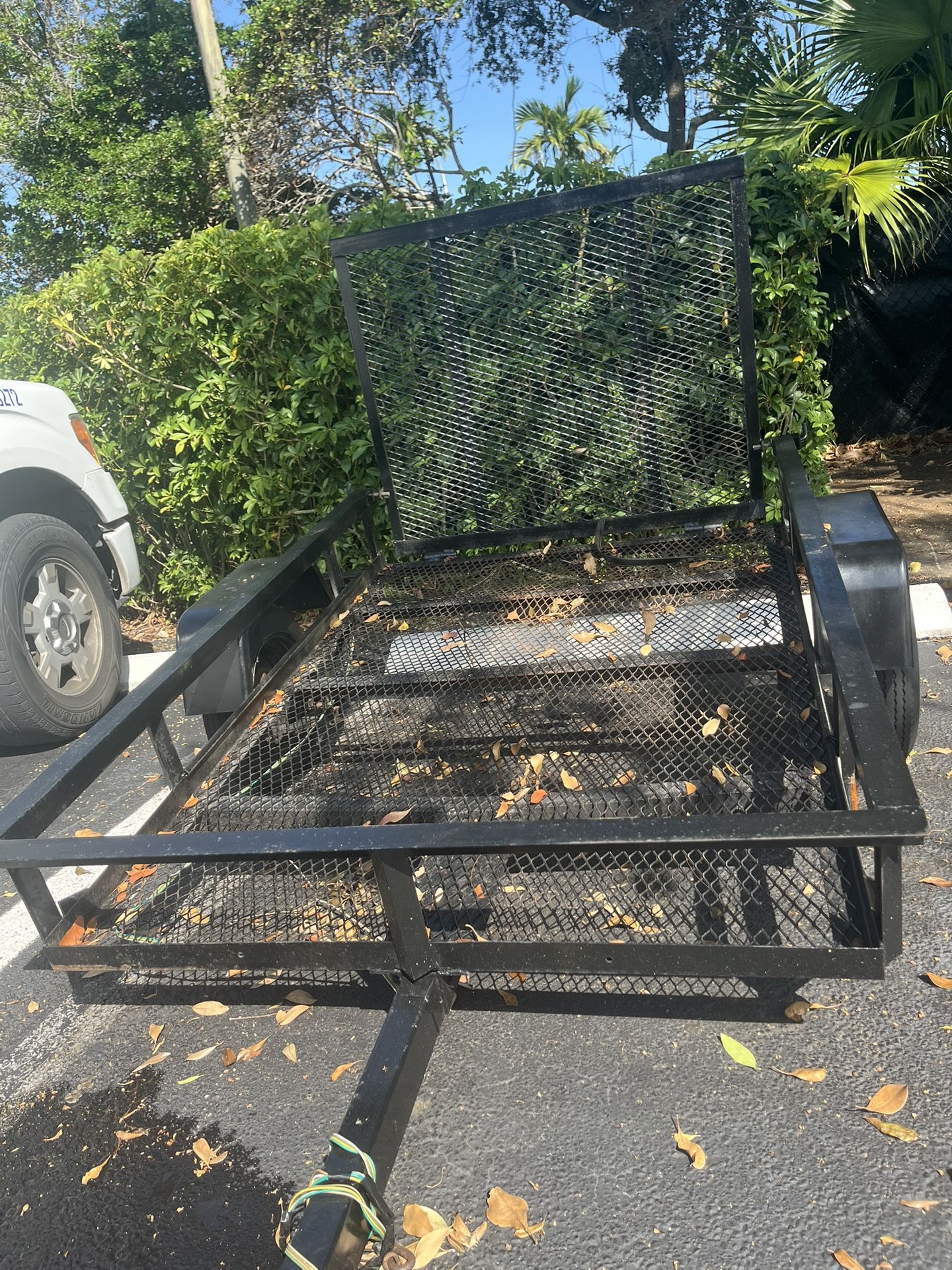 “Steel Utility Trailer with Fold-Down Ramp 4x6 – Good Condition for ...