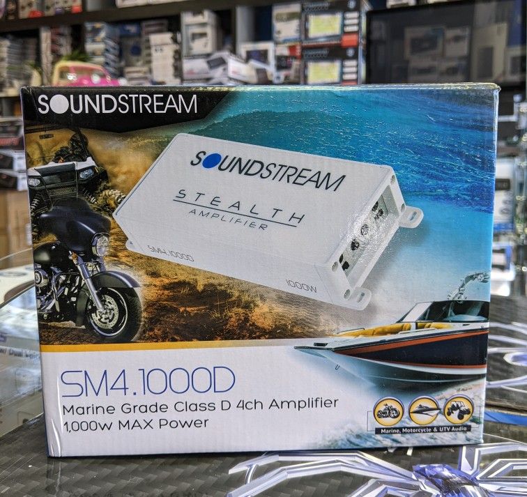 Soundstream Compact Stealth Amplifier Marine Grade Class D 4-channel 1 ...