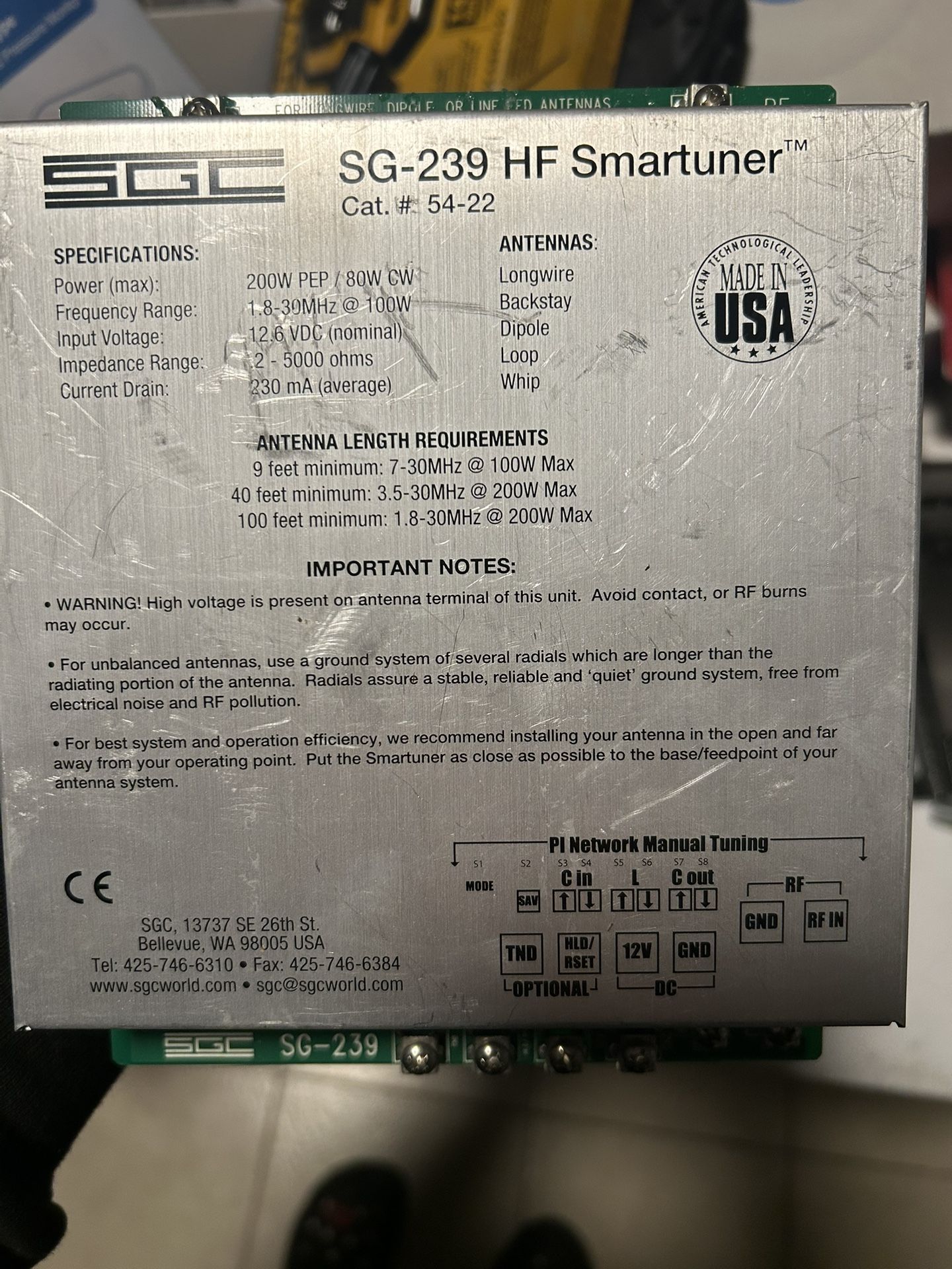 SGC SG-239 HF Smartuner for Sale in Westminster, CA - OfferUp
