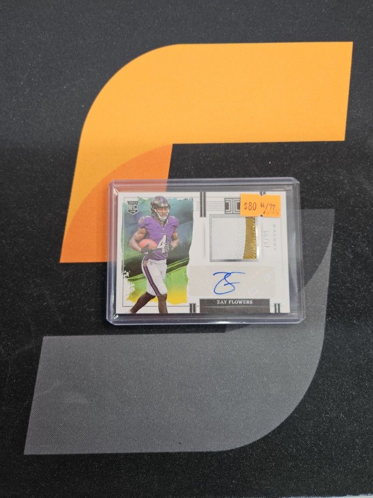 2023 Panini Impeccable Zay Flowers Rookie Patch Autograph /99 for Sale ...
