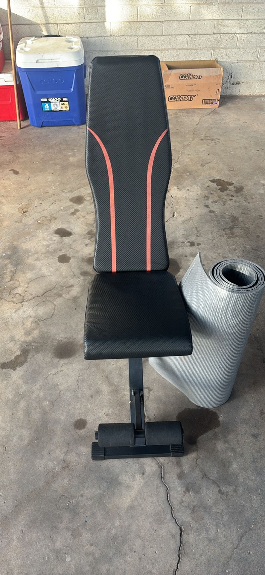 Like- New adjustable weight bench(Incline, Flat, Decline) and exercise ...