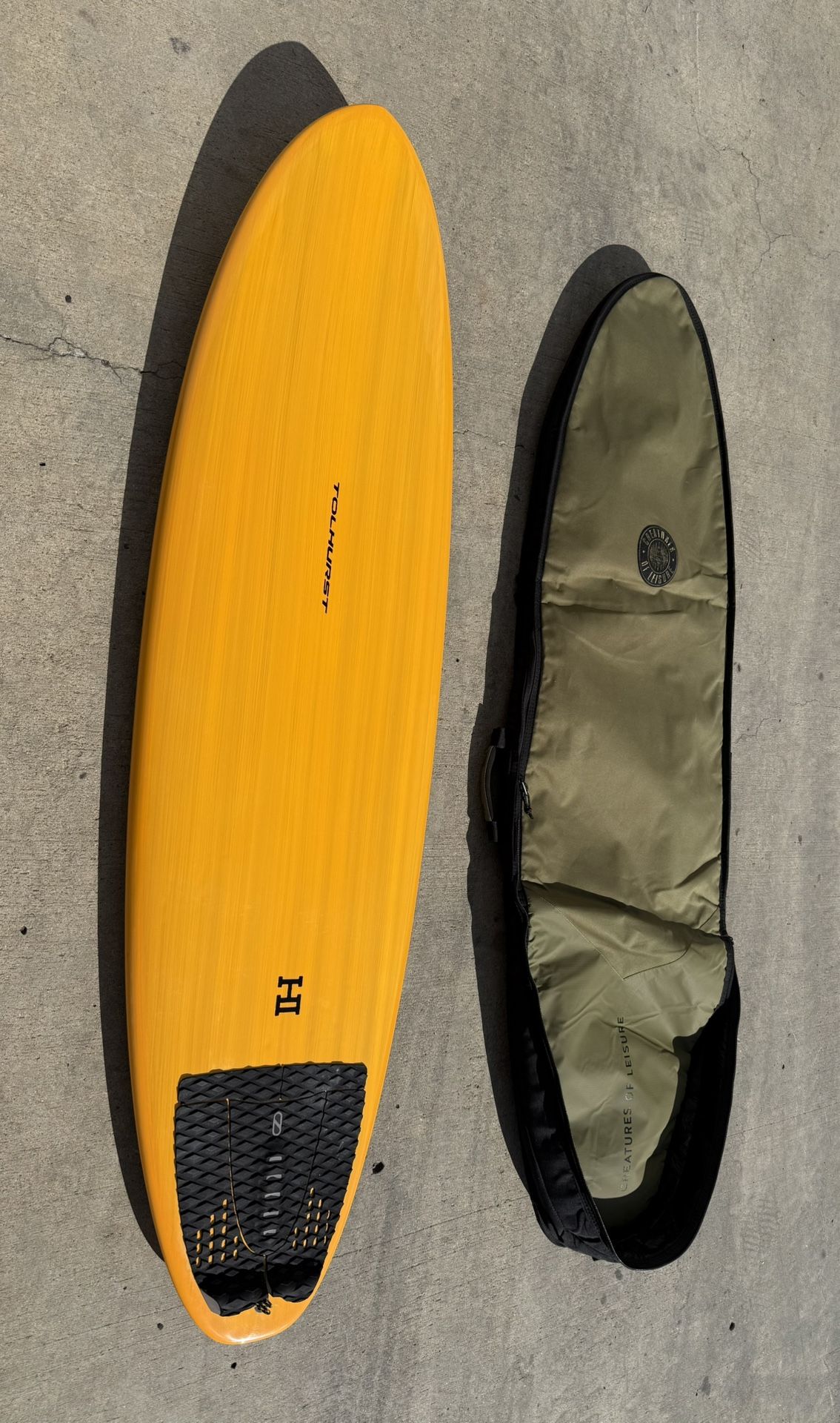 RARE! FireWire MOE Mini Surfboard Thunderbolt RED Tolhurst Mid Length ...