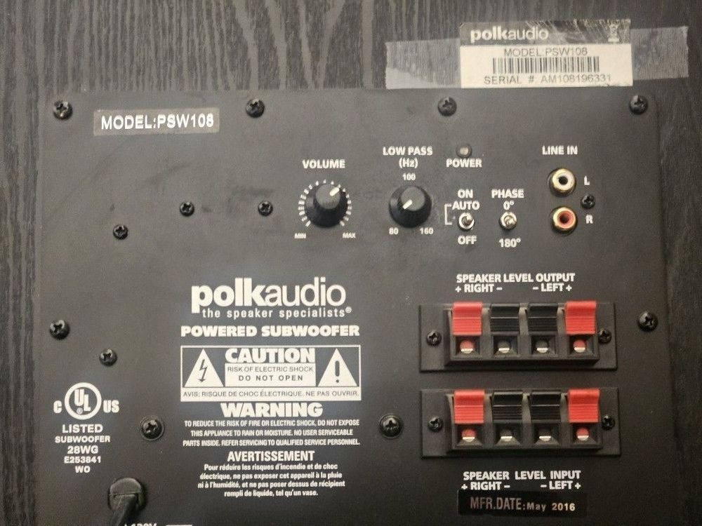 SYSTEM ROCKER! Polk Audio Subwoofer PSW108 for Sale in Glendale, AZ ...