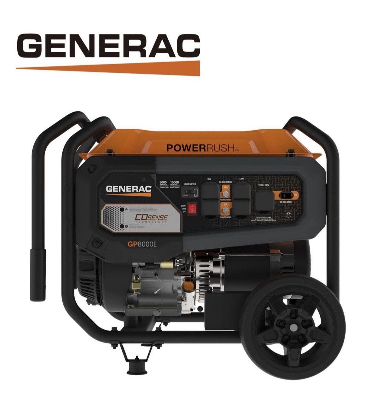 Generac GP Starting Watts 8125-Watt Single Fuel (Gasoline) Portable ...