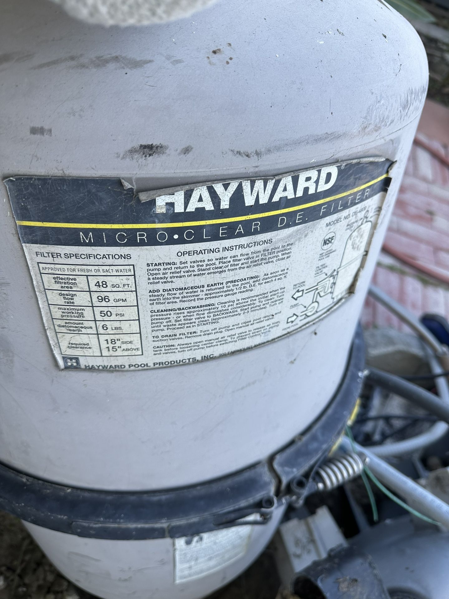 HAYWARD FILTER FOR THE POOL for Sale in Fountain Valley, CA - OfferUp