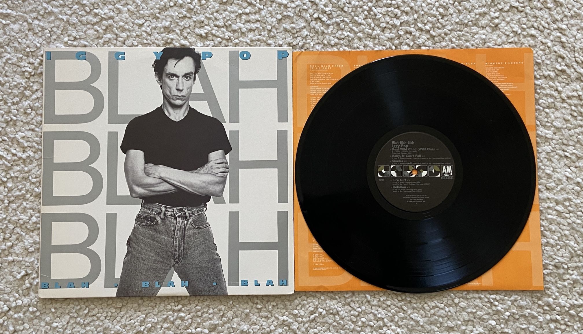 Iggy Pop “Blah-Blah-Blah” Vinyl Lp 1986 A&M Records Collector’s Copy Alt Rock for Sale in Laguna ...
