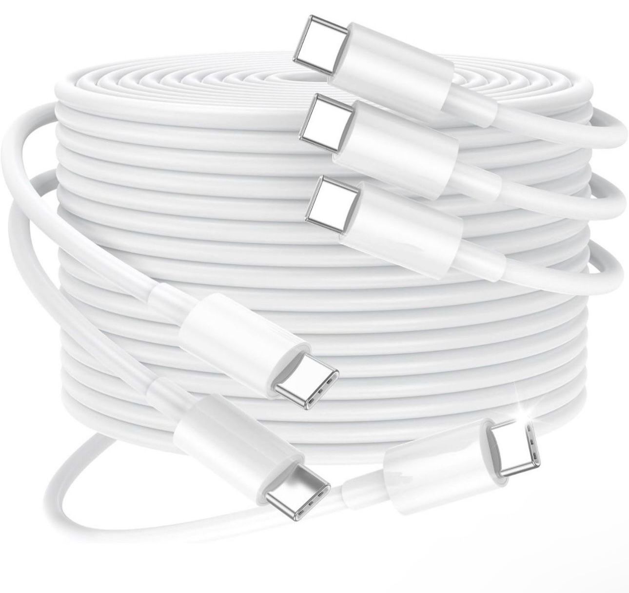 USBC to USBC Cable,iPhone 15 Charger Cord, [3Pack 6ft] 60W Type C Fast ...